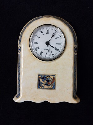 Vintage Royal TARA, Irish Collection Clock Table, Desk, White Face Arch ...