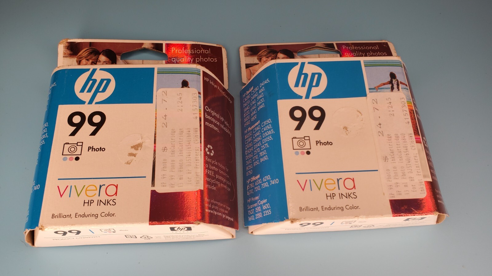 Pair HP Invent 99 Photo Inkjet Printer Ink Cartridge New Sealed | eBay