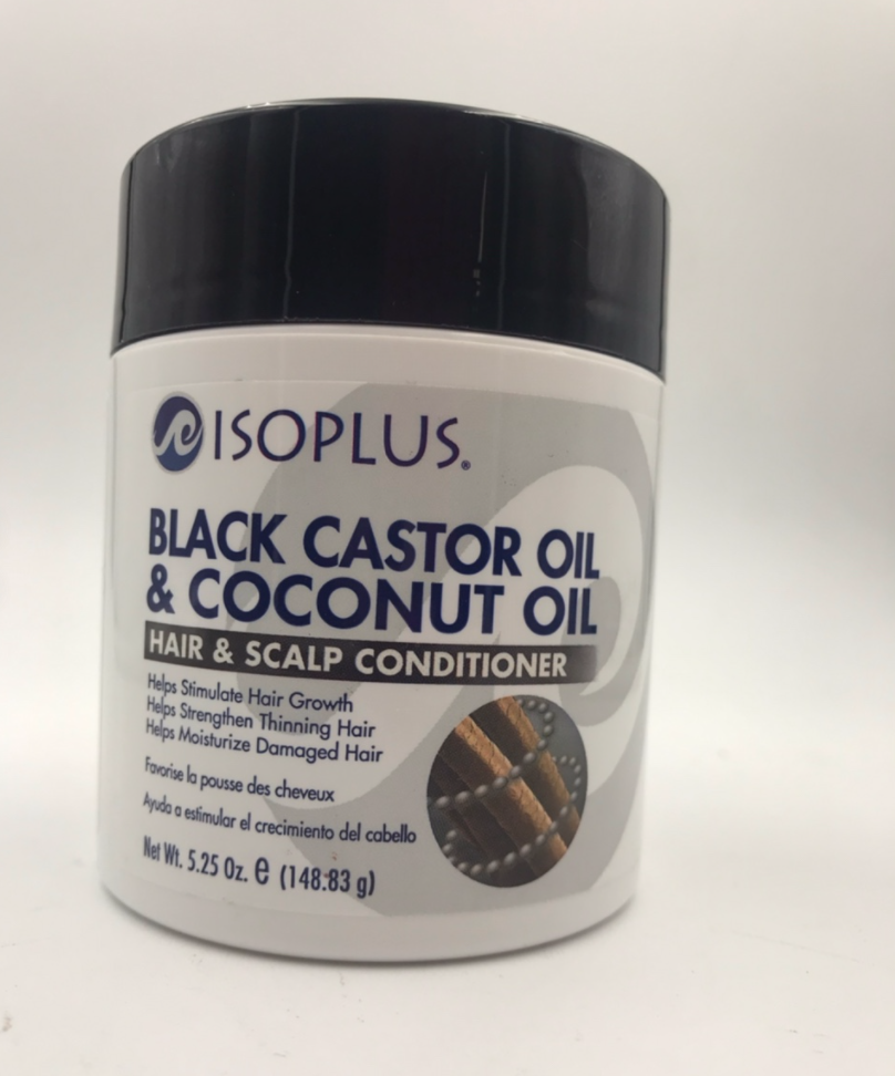 ISOPLUS BLACK CASTOR OIL & COCONUT OIL HAIR SCALP CONDITIONER 5.25 OZ ...