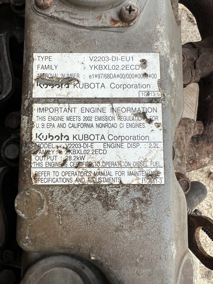 Kubota V2203-DI-EU1 Diesel Engine Great Running Condition | eBay