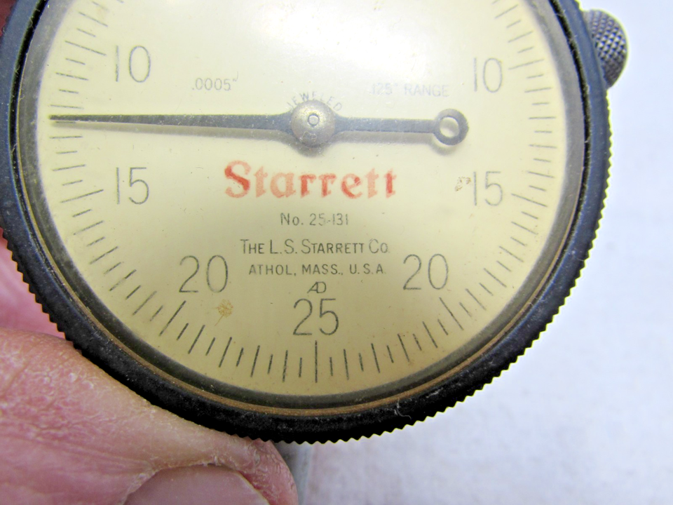 Group of Starrett No. 25-131 Dial Indicators & 5/16 Rods & Snugs & 1/4 ...