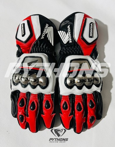 Honda Motorcycle Racing Leather Gloves Motorbike Riding Guantes Race ...