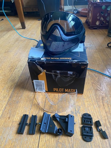 ATAIRSOFT Pilot Mask Airsoft mask w/ dark lens | eBay
