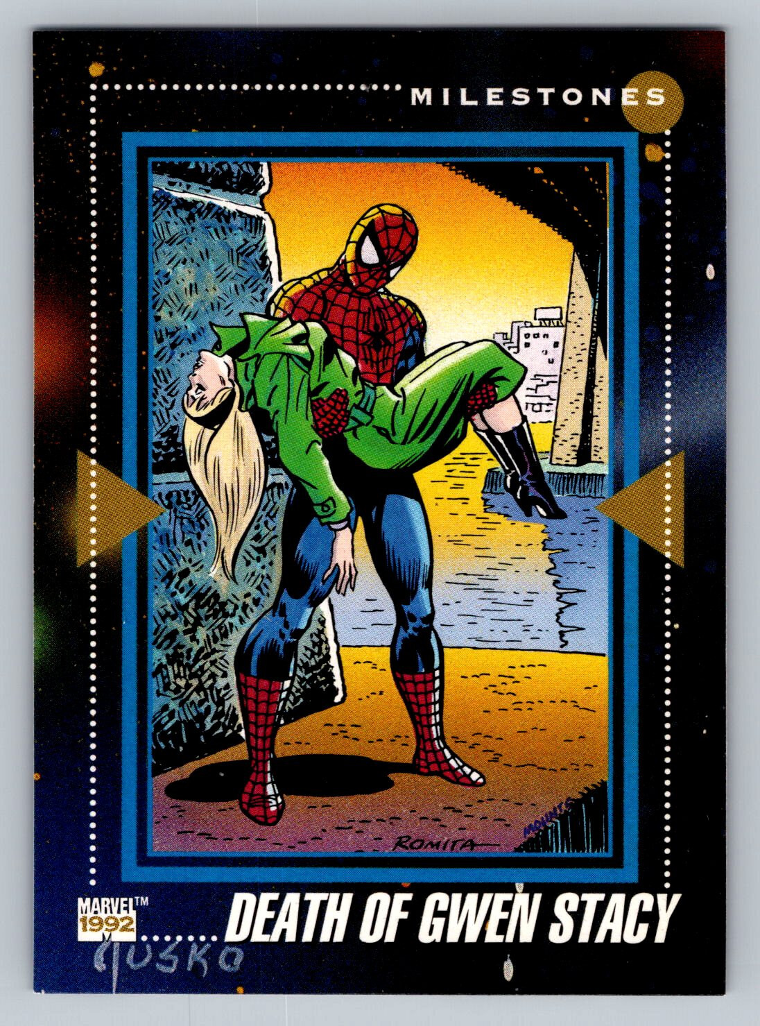Marvel Impel 1992 Spider-Man Death of Gwen Stacy Card 197 Series 3 ...