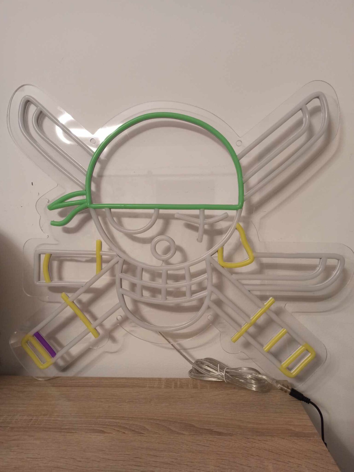 One Piece Neon Roronoa Zoro fanmade - Manga One Piece Wallart led light ...