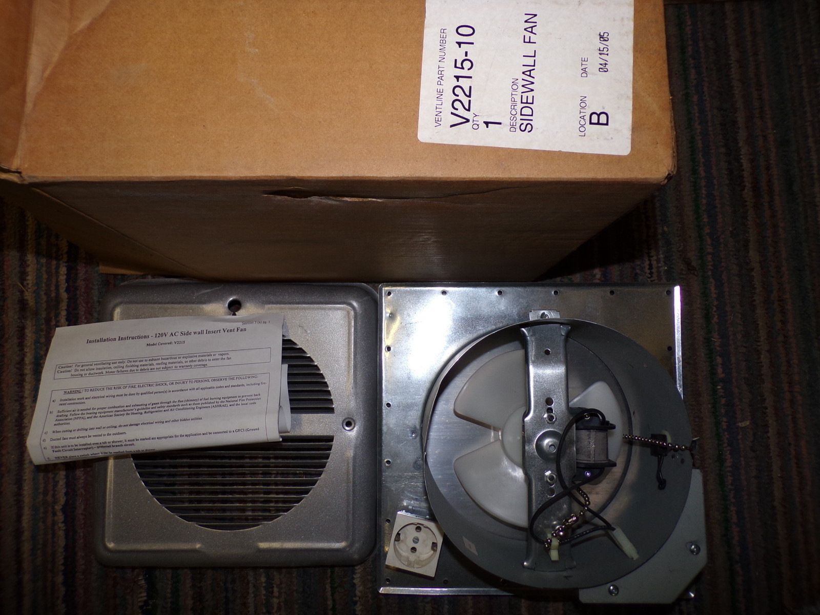 NEW Ventline V2215-10 with Instructions, No Hardware, No Box *FREE ...