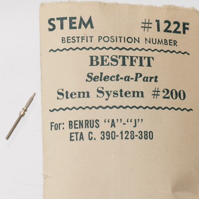 Benrus A-J / ETA 128, 380, 390 Watch Winding (1) Stem Part Bestfit 200/ ...