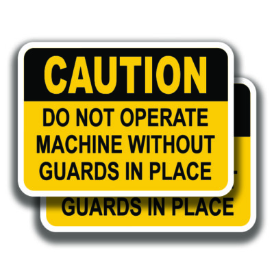 DO NOT OPERATE WITHOUT GUARDS DECAL Caution Stickers Sign Bogo For ...