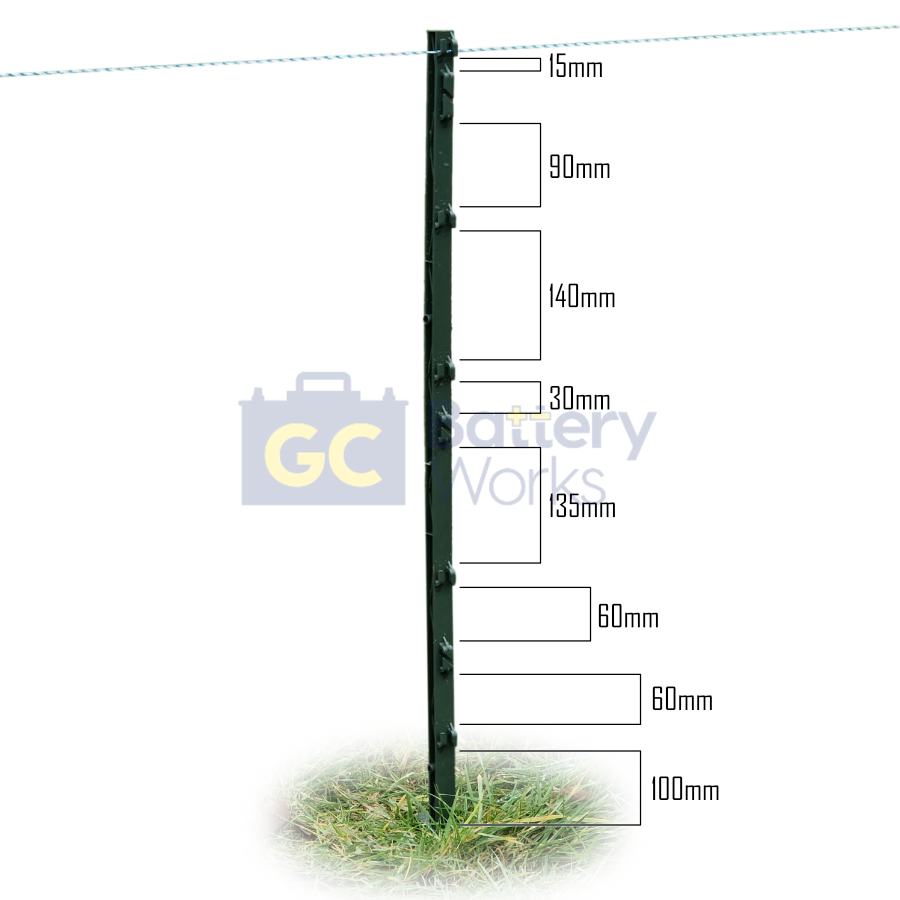 3ft Electric Fence Poly Post Plastic Fencing Stake 105cm Cattle Horse ...
