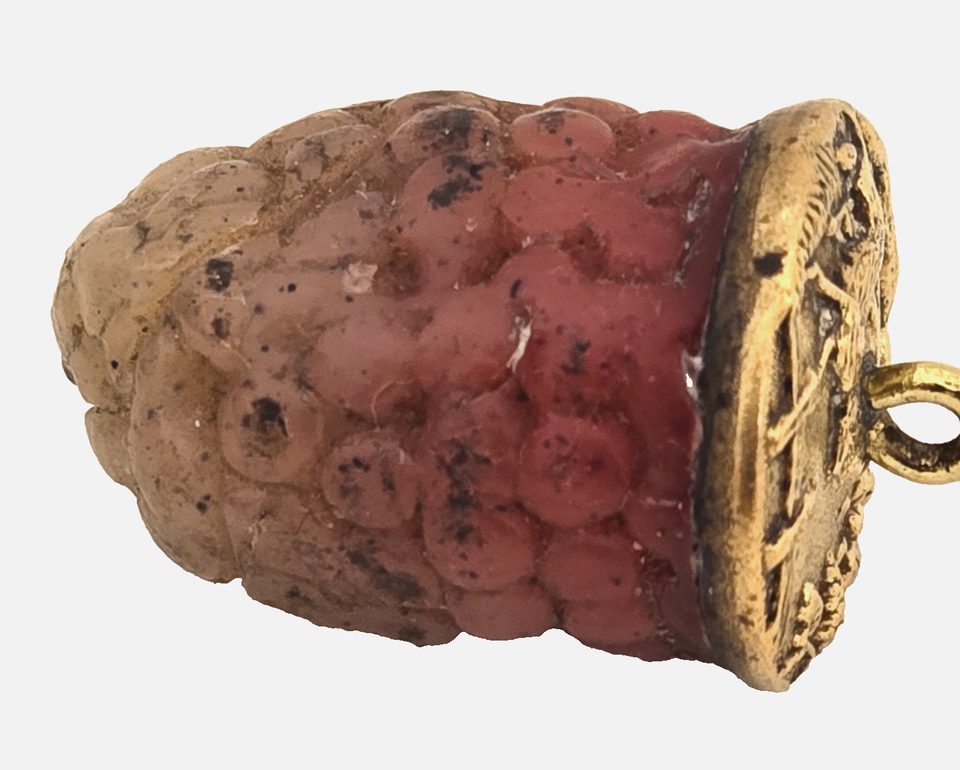 Antique Victorian Berry Sewing Wax / Thread Waxer,GILT / SILVER,ORIG ...