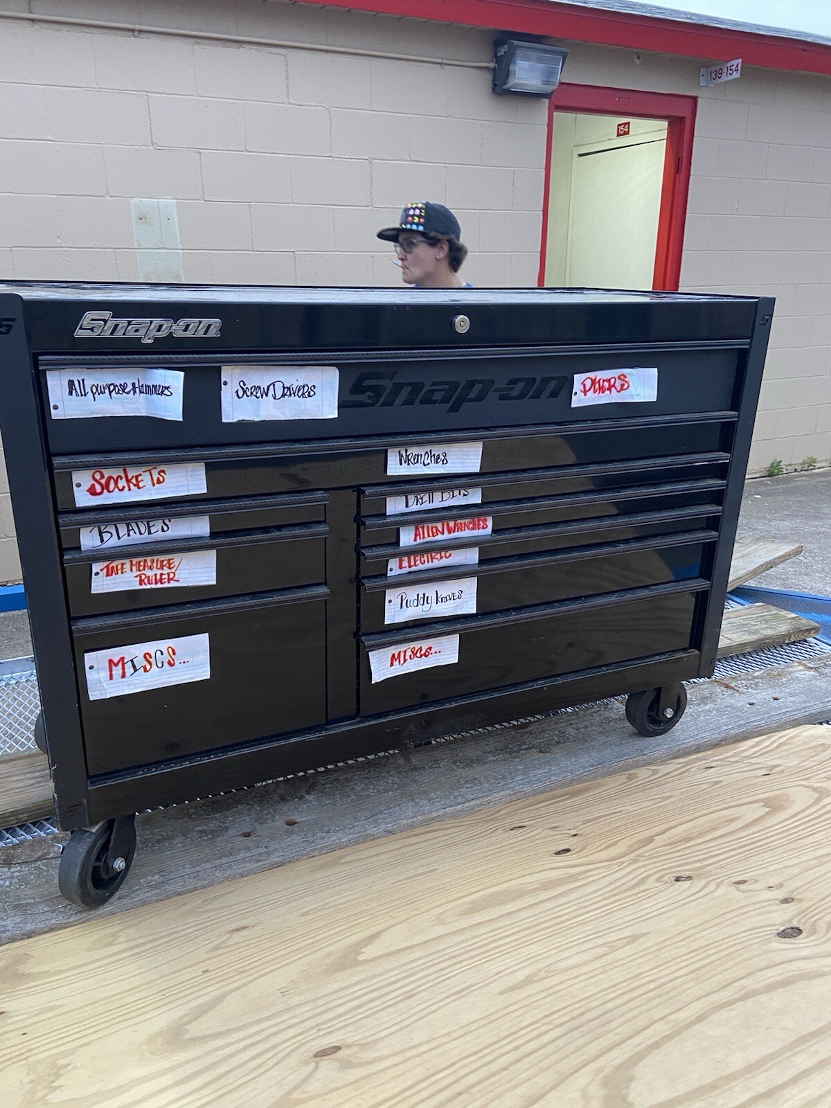 snap on tool box 2T Black/ Cranberry kept inside everything works and ...