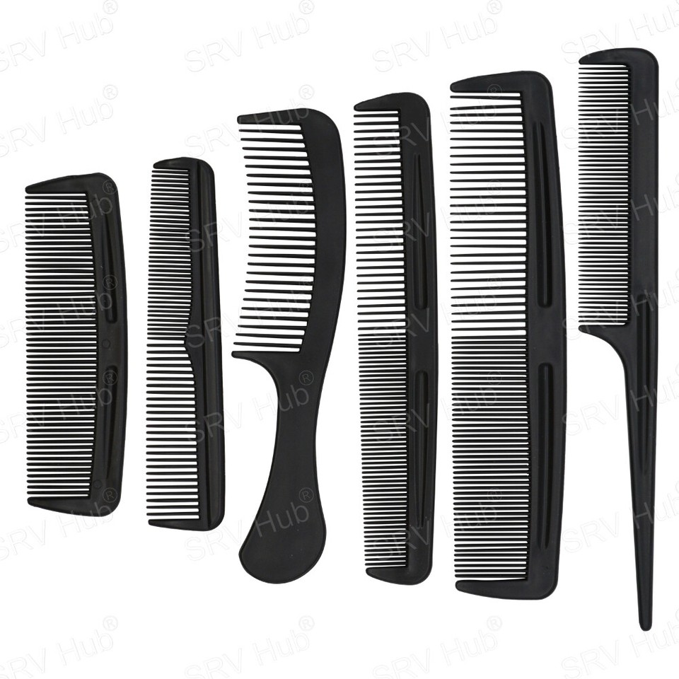 6Pcs Black Hair Combs | Hair Styling Anti Static High Quality ...