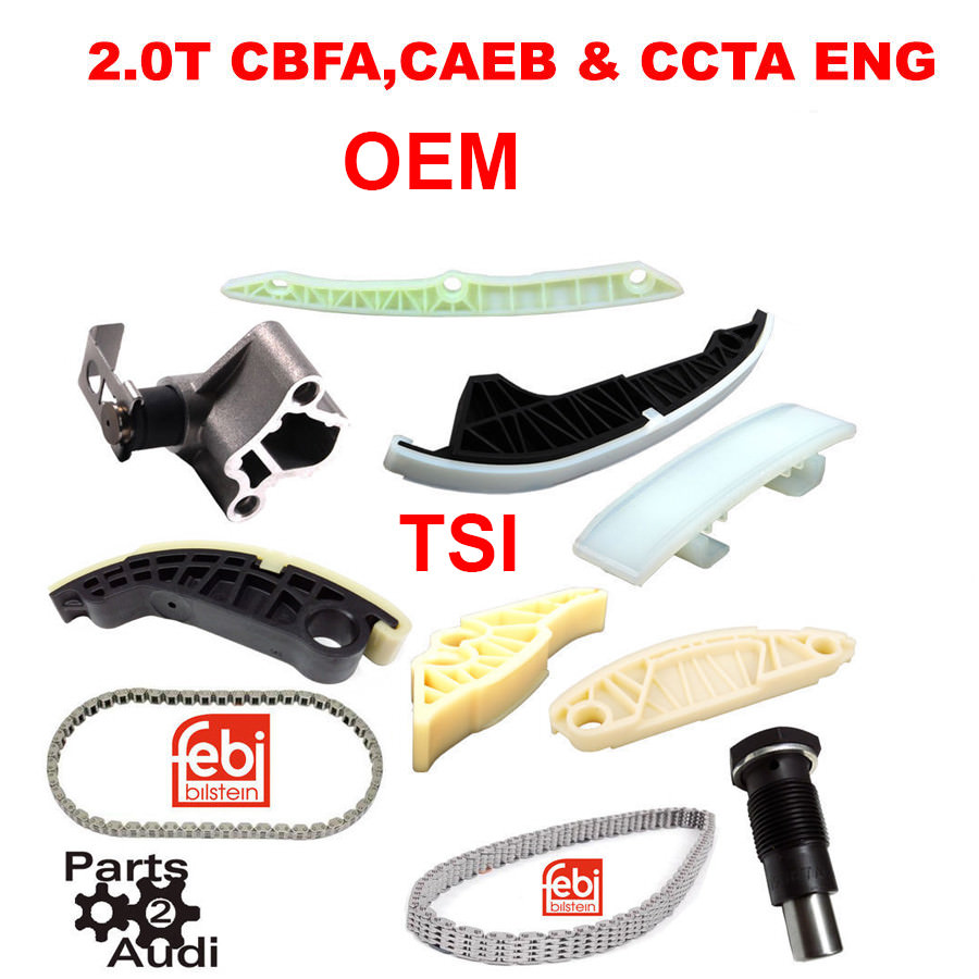 TIMING CHAIN KIT TENSIONER RAILS FITS 2.0T CBFA,CAEB & CCTA ENG AUDI A3 ...