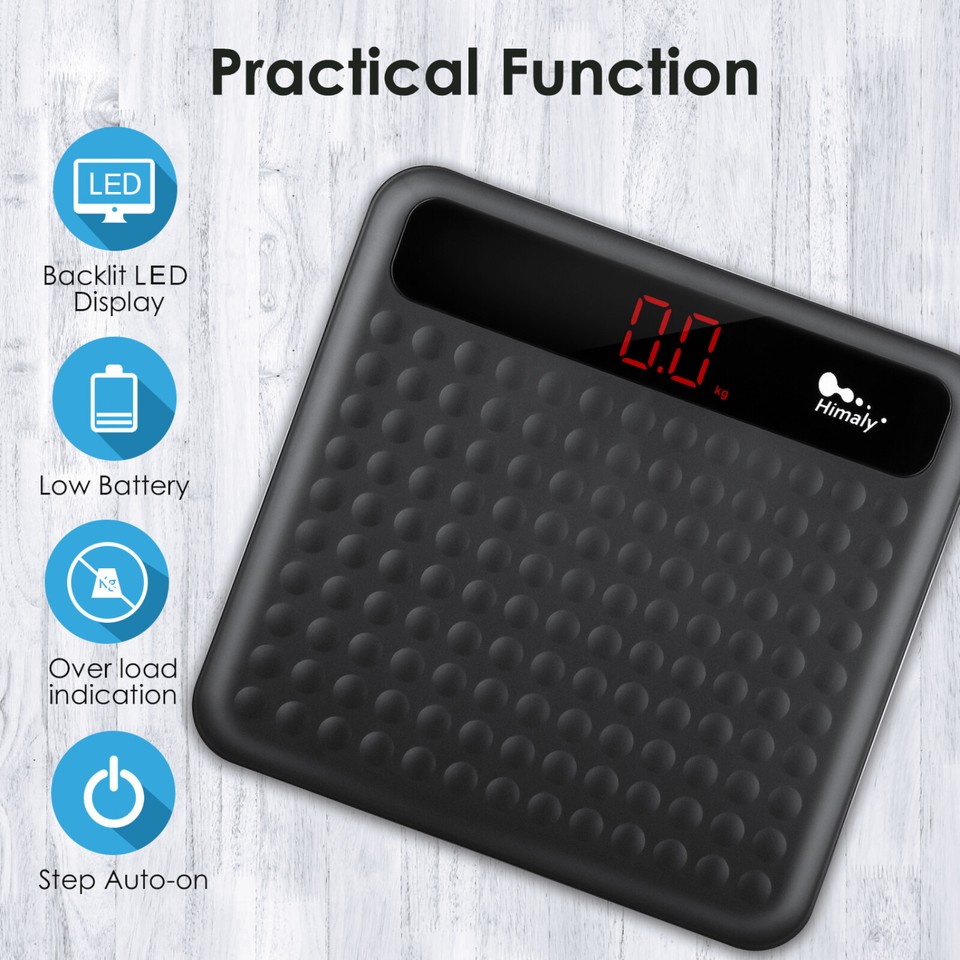 Digital Bathroom Scale Electronic Scale 400LB/180KG Personal Body ...
