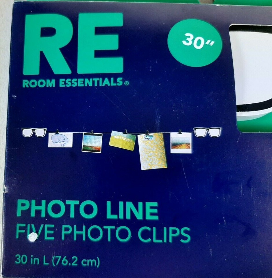Photo Line Five Photo Clips 30" Line RE Room Essentials New | eBay