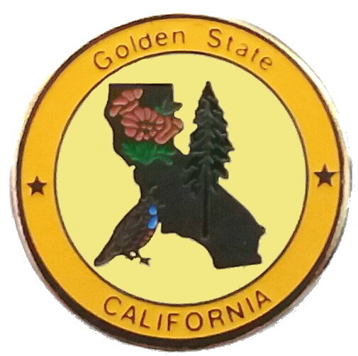 California Pins State of California Emblem Pin Travel Vacation Souvenir ...