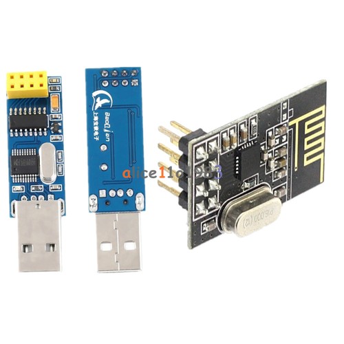 CH340T USB to Serial Port Adapter Board + 2.4G NRF24L01 Wireless Module ...