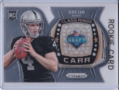 DEREK CARR ROOKIE CARD 2014 Las Vegas Raiders Football DIE-CUT PRIZM ...
