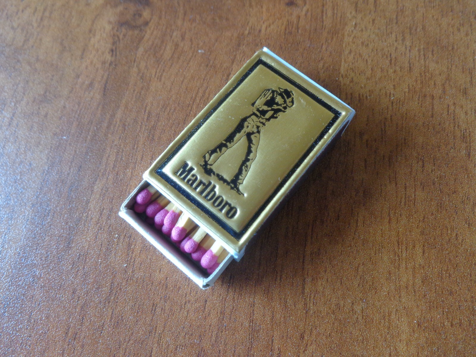 VTG OLD RARE ADVERTISING "MARLBORO" MAN COWBOY GOLDEN FOIL MINI ...