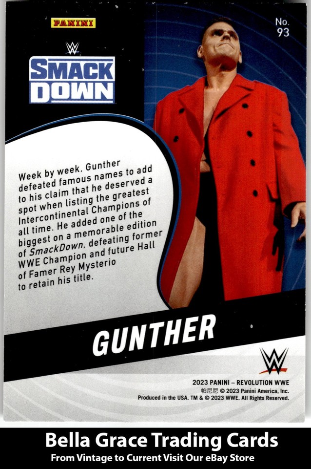 2023 Panini Revolution WWE #93 Gunther Smack Down Wrestling | eBay
