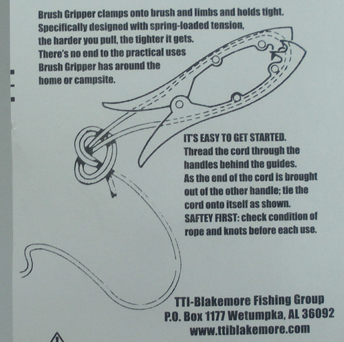 Blakemore BG-SIL Brush Anchor Gripper Clamp On Limb Color Silver 10 Ft ...