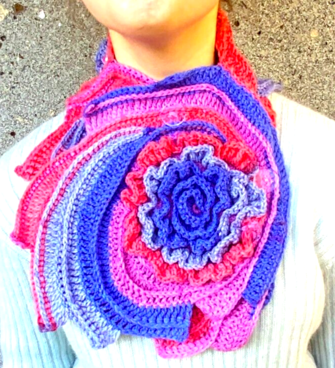 Women neck scarf Soft neck wrap Fashion neck shawl Flowers neck scarf ...