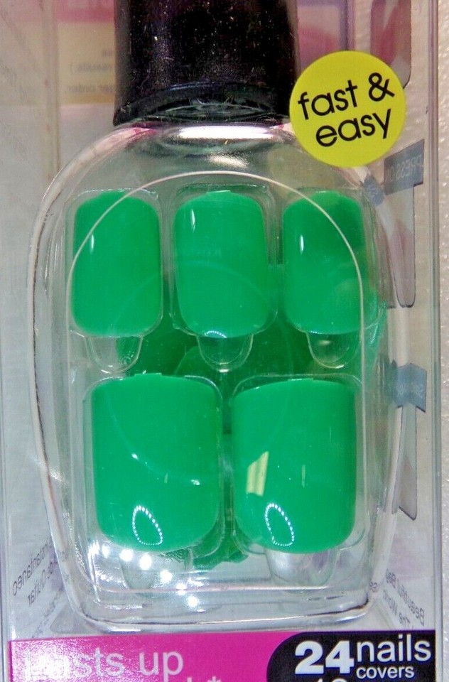 Nadeco Nails "Compare to imPRESS" Press-on Nails short, Shiny Red Pink ...