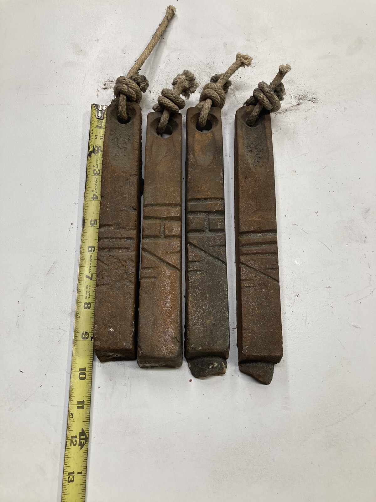 Antique Window Weights Sash Weights Lot Of 4 - Approx. 3.5 lb square ...