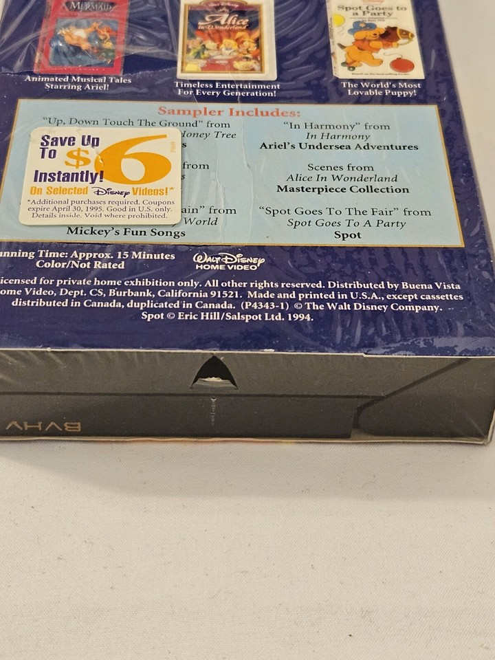 Disney Family Video Sampler VHS Sealed | eBay
