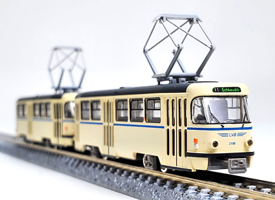N Scale Tomytec Tatra T4D LVB #2100 & #1912 Set of 2 NIB Leipzig ...