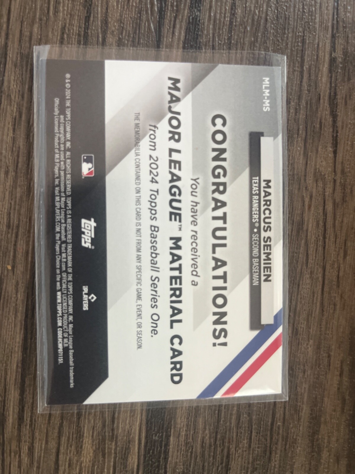 2024 Topps Series 1 Baseball Marcus Semien Major League Material ...