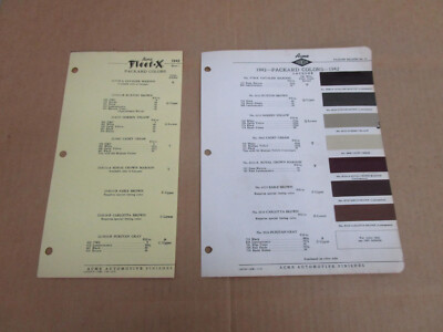 1942 Packard car exterior paint color chip chart sheet sample | eBay