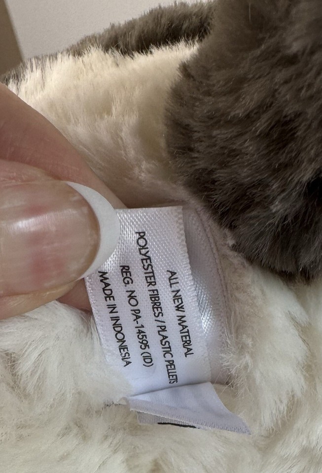 Jellycat Dashing Dog Plush Stuffed Toy Ivory Gray Spots 12" Laying Soft ...