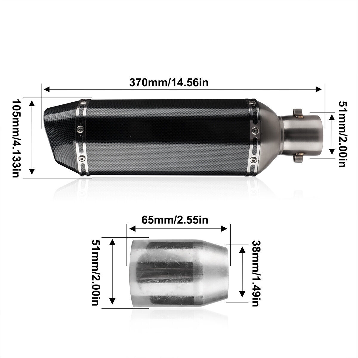 Universal Motorcycle ATV Slip-on Exhaust Muffler Pipe DB Killer ...