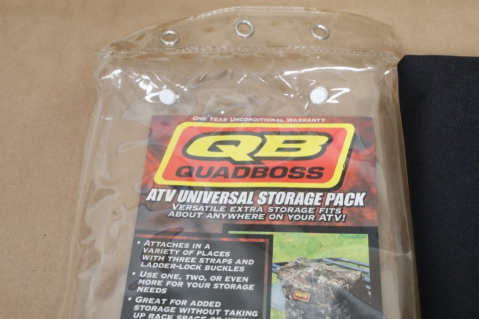 Quadboss ATV Rear Rack Storage Cargo Bag Black Honda Foreman 400 450 ...
