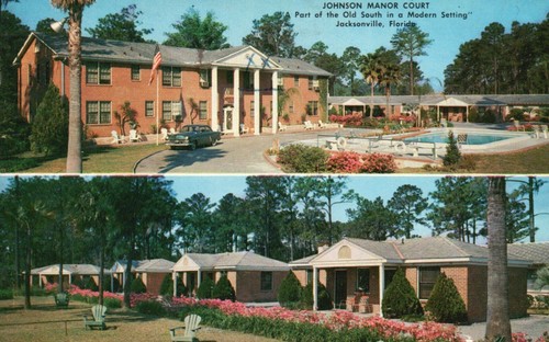 Postcard FL Jacksonville Johnson Manor Court Motel Posted 1957 Vintage ...