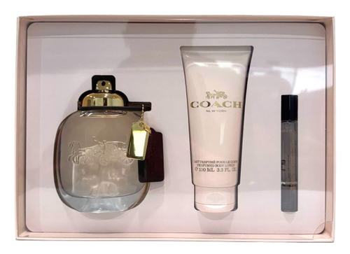 Coach New York Gift Set for Women - 3 oz EDP+0.25 oz EDP+3.3 oz Body ...