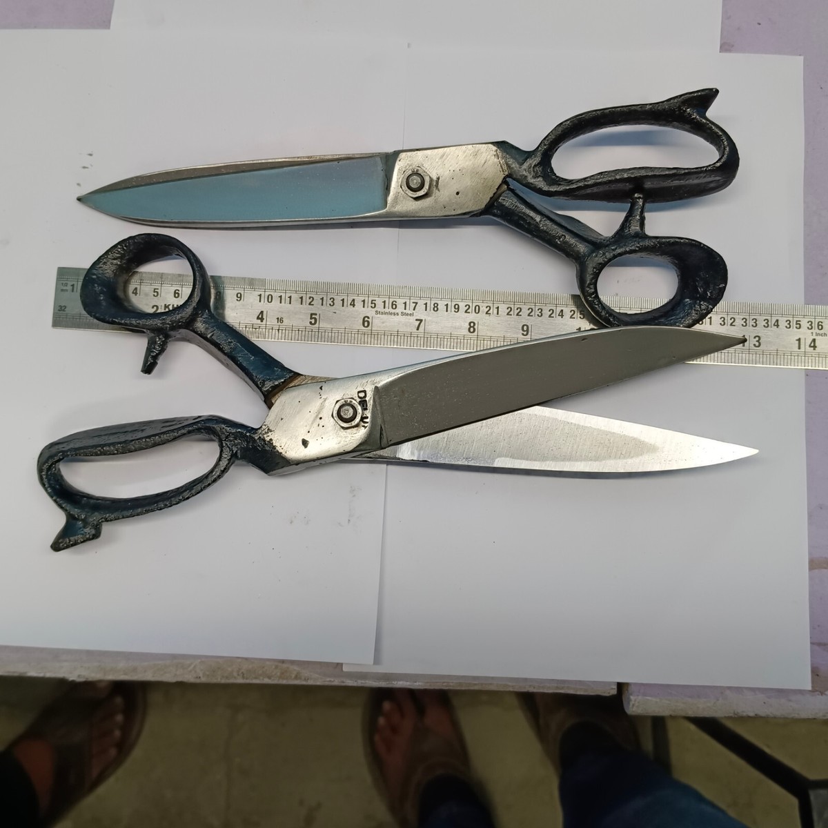 Scissors Cutting Fabric