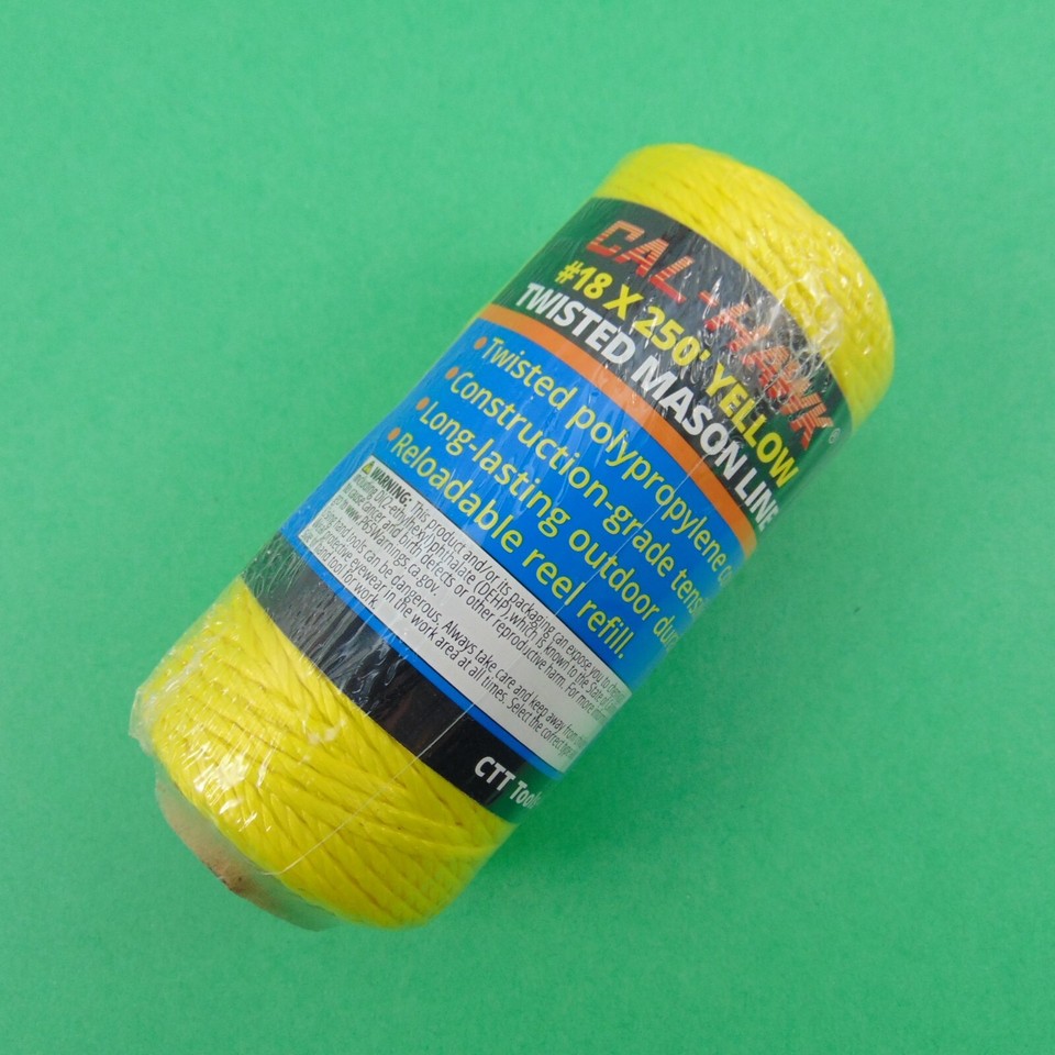 Yellow Masonry Line Marking String Layout Mason Twine Cement Grading ...