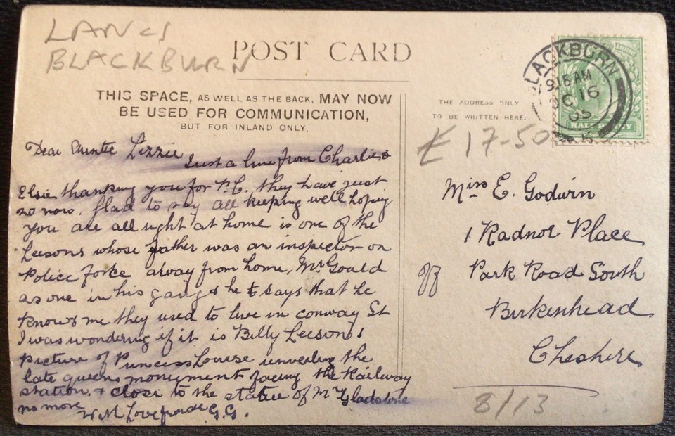 Blackburn Lancashire UK Princess Louise Visit RPPC Vintage 1905 ...
