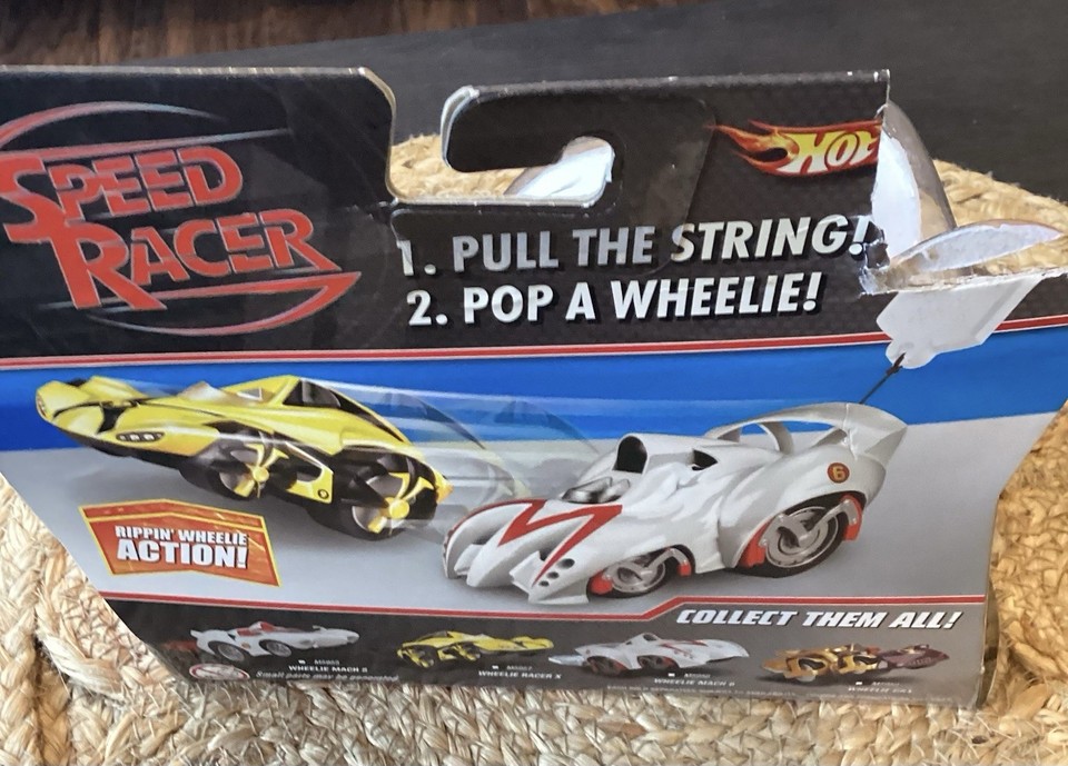 Hot Wheels Vintage Pull String Speed Racer Wheelie Mach 6 NIB | eBay