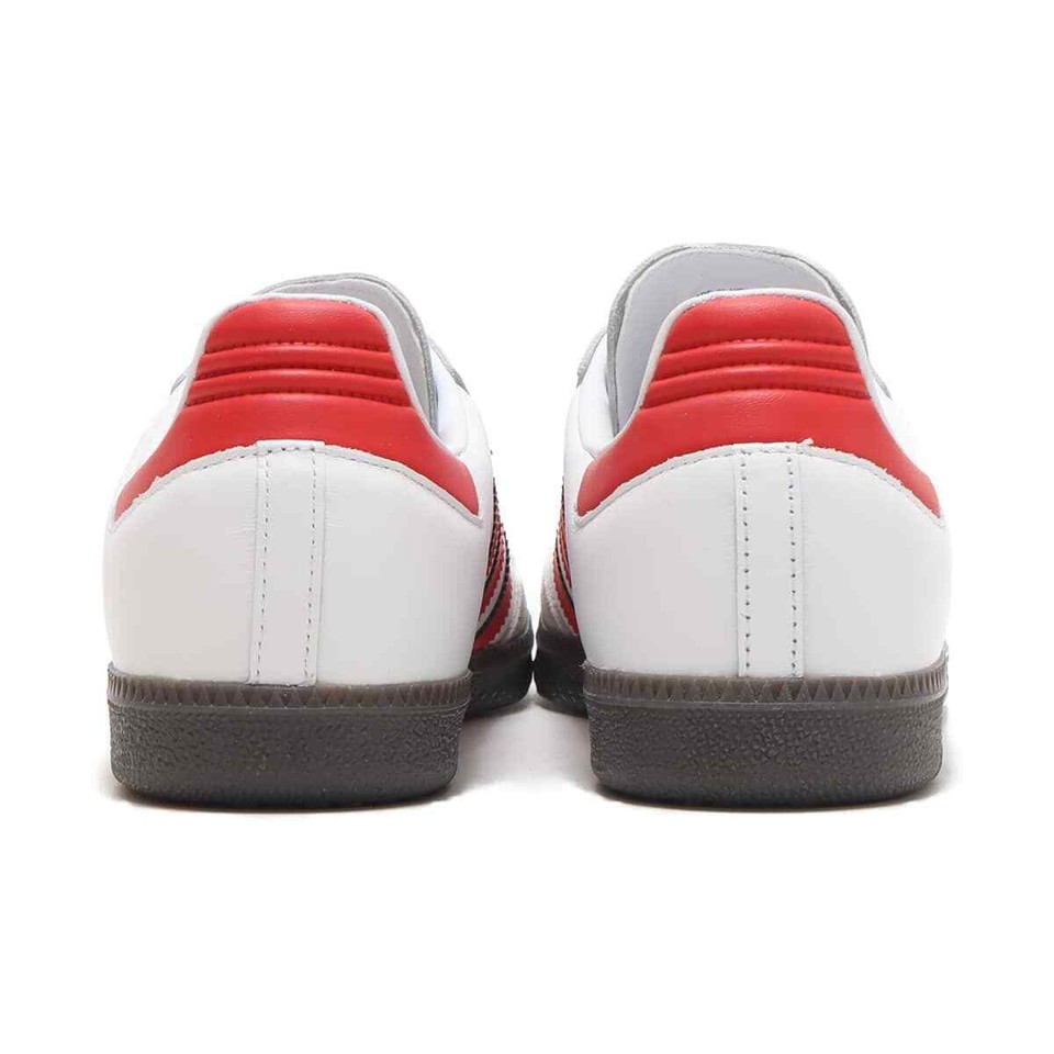 adidas Samba OG White Sneakers Red 3-Stripes Classic Originals Trainers ...