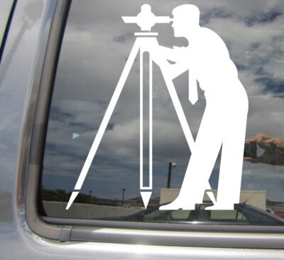 Surveyor - Engineer Transit Surveying Car Auto Window Vinyl Decal ...
