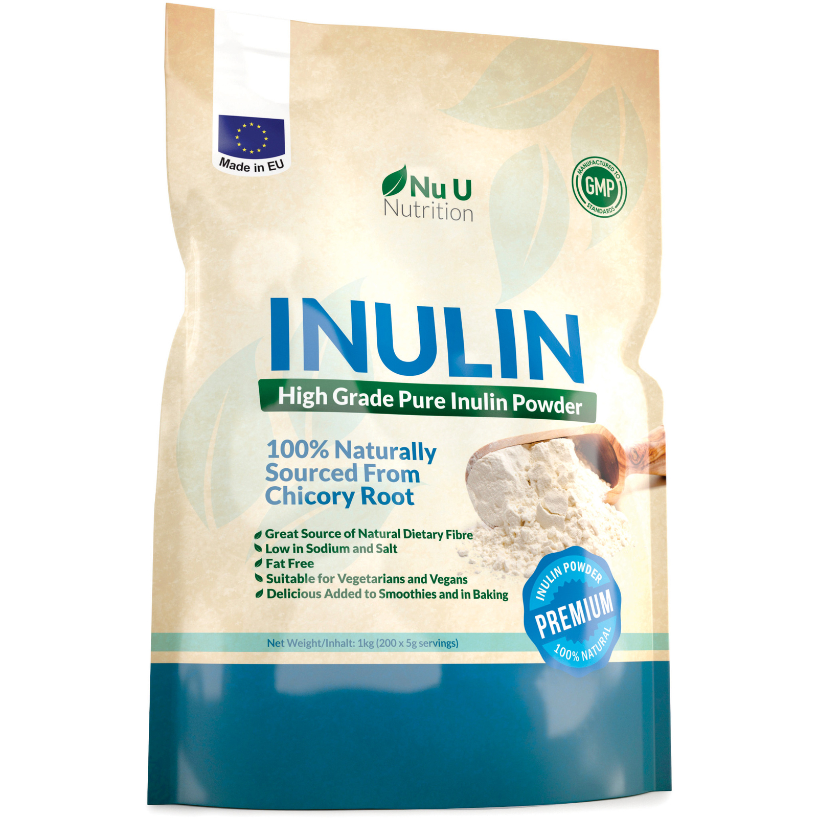 Inulin Prebiotic Fibre Powder 1kg from all Natural Chicory best quality ...