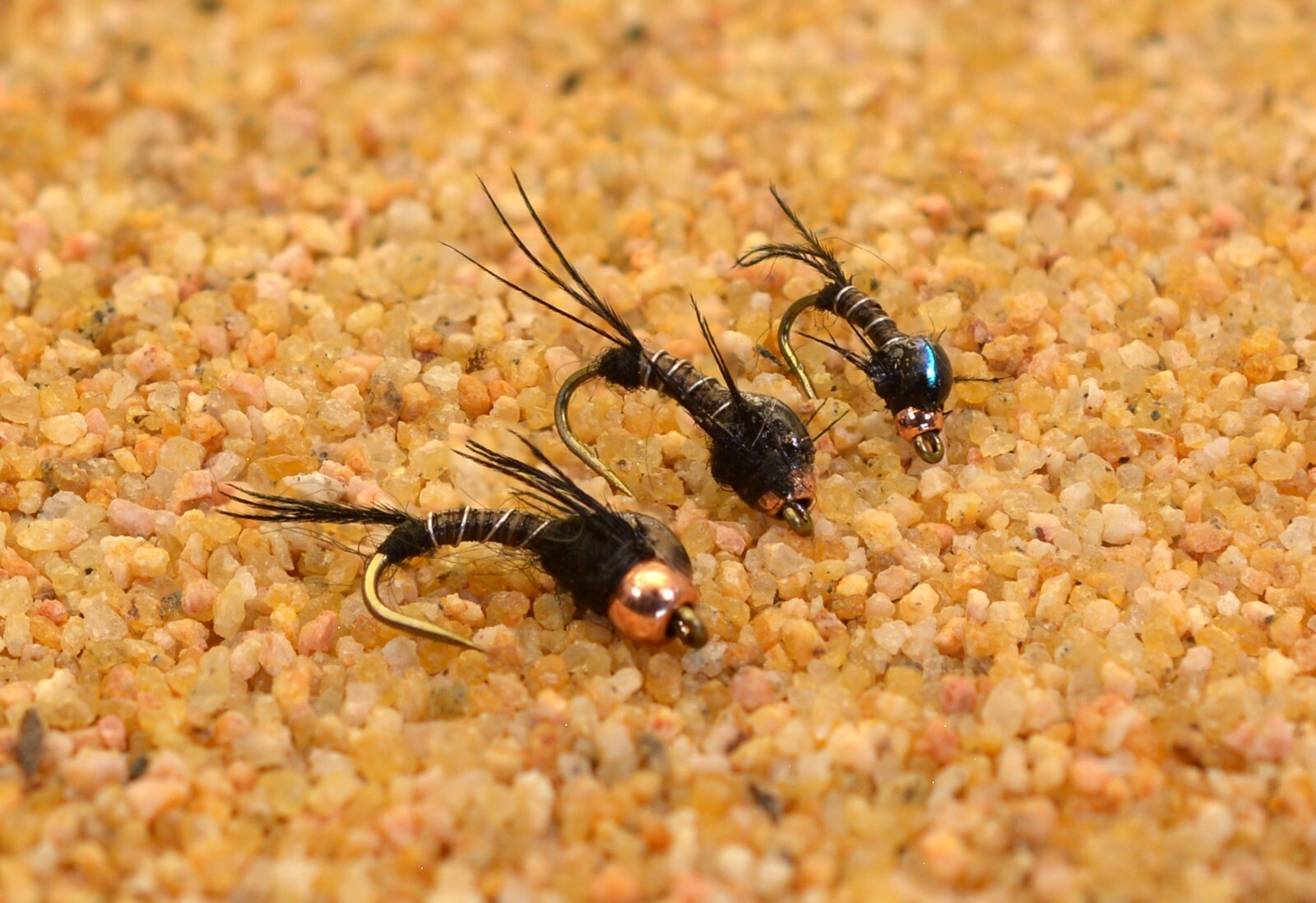 12 Flies Black Micro Mayfly Nymph Fishing Flies - Mustad Signature Fly ...