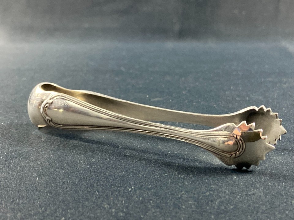 Sugar tongs in silver-plated metal or solid silver net model Louis XV ...