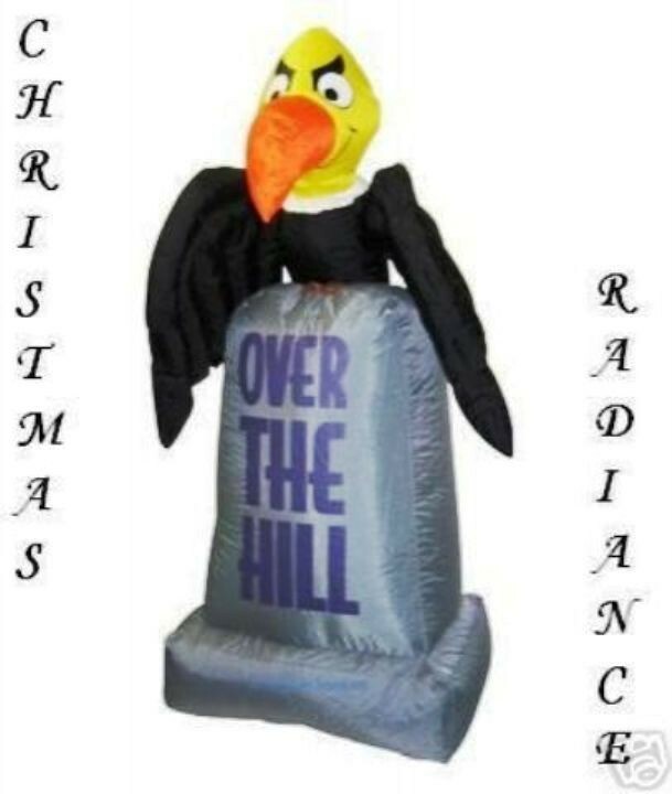RARE GEMMY 6' ft Airblown Inflatable Over The Hill Buzzard Yard ...