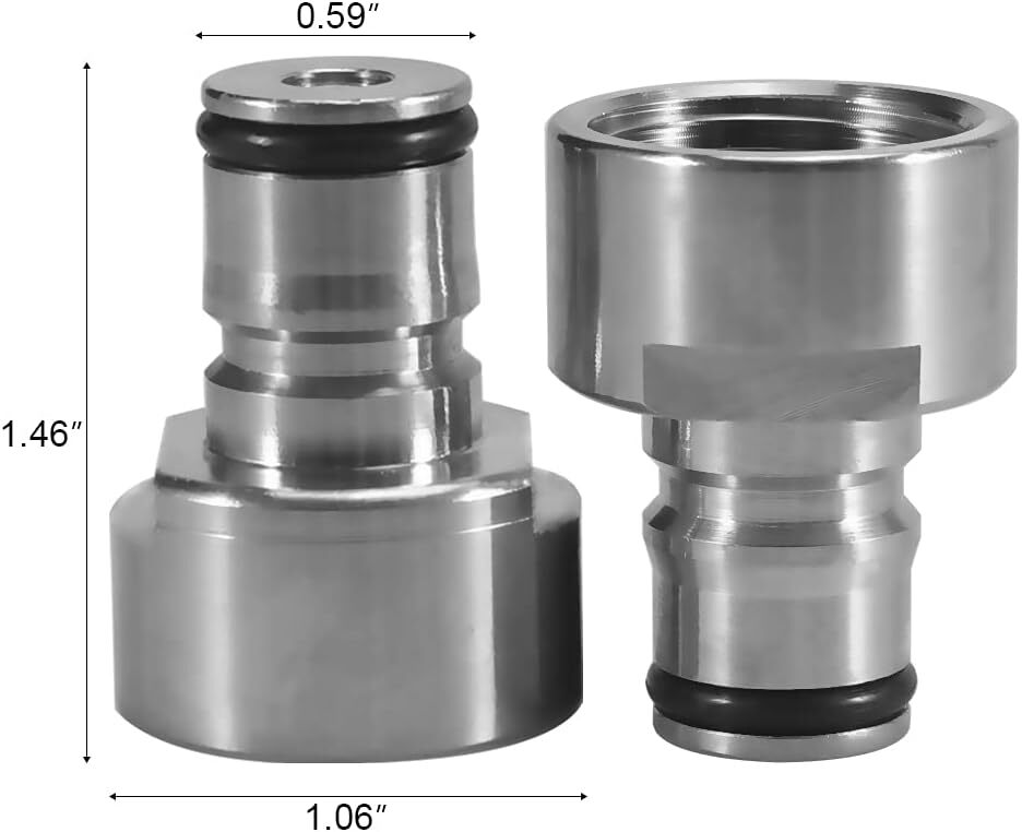 Stainless Steel Keg Coupler Adapter with Ball Lock Disconnect ...