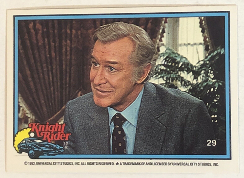 Knight Rider Trading Card 1982 #29 Edward Mulhare | eBay