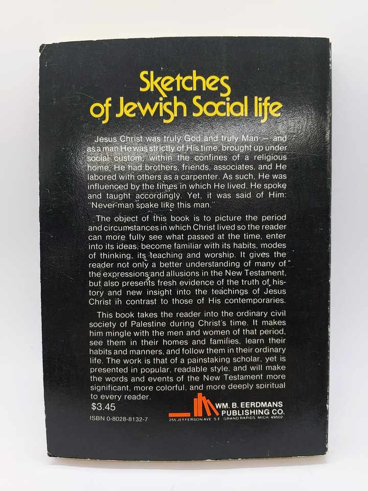 Sketches of Jewish Social Life by Alfred Edersheim (Trade Paperback ...